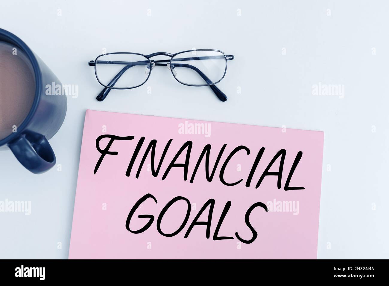 Sign displaying Financial Goals. Business showcase targets usually ...