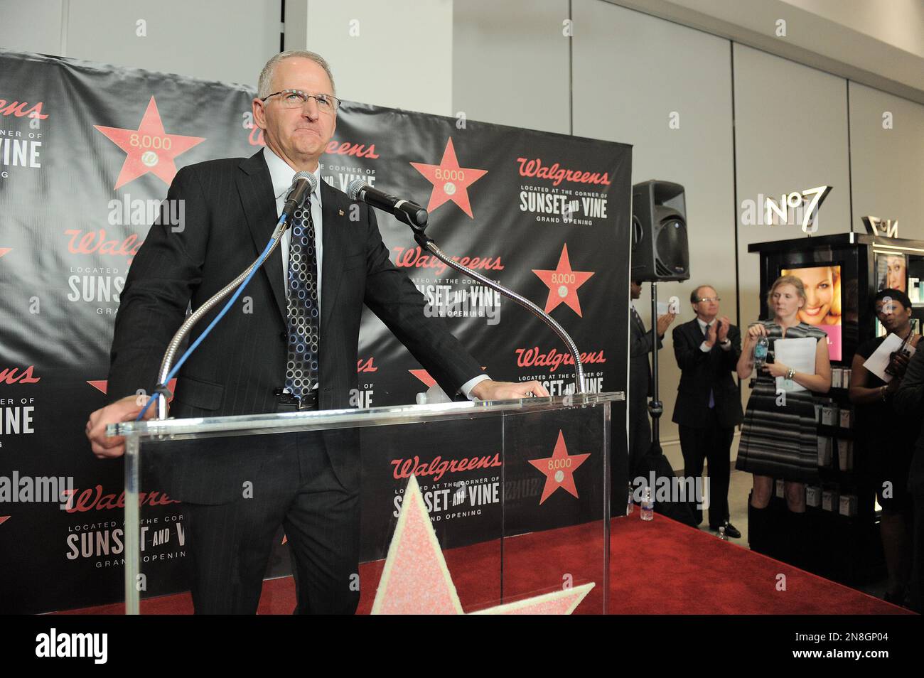 Greg Wasson, CEO of Walgreen Co. speaks at Walgreens 8000th Store ...