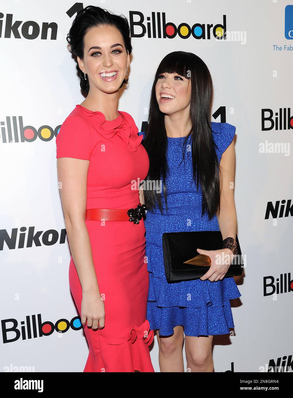 "Woman of the Year" honoree Katy Perry, left, and "Rising Star" honoree ...