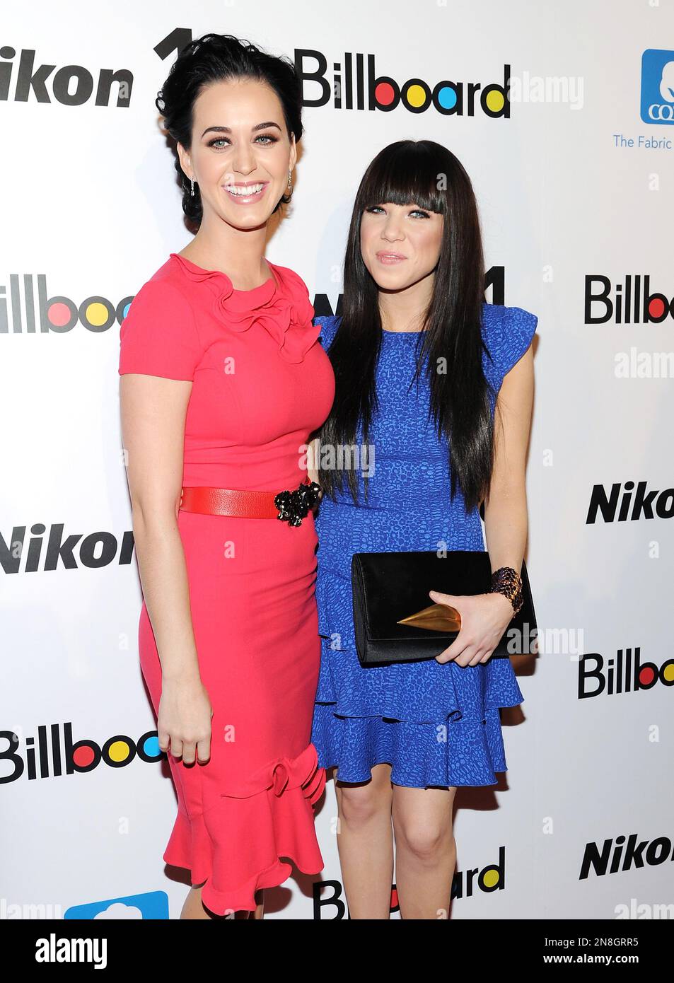 "Woman of the Year" honoree Katy Perry, left, and "Rising Star" honoree ...