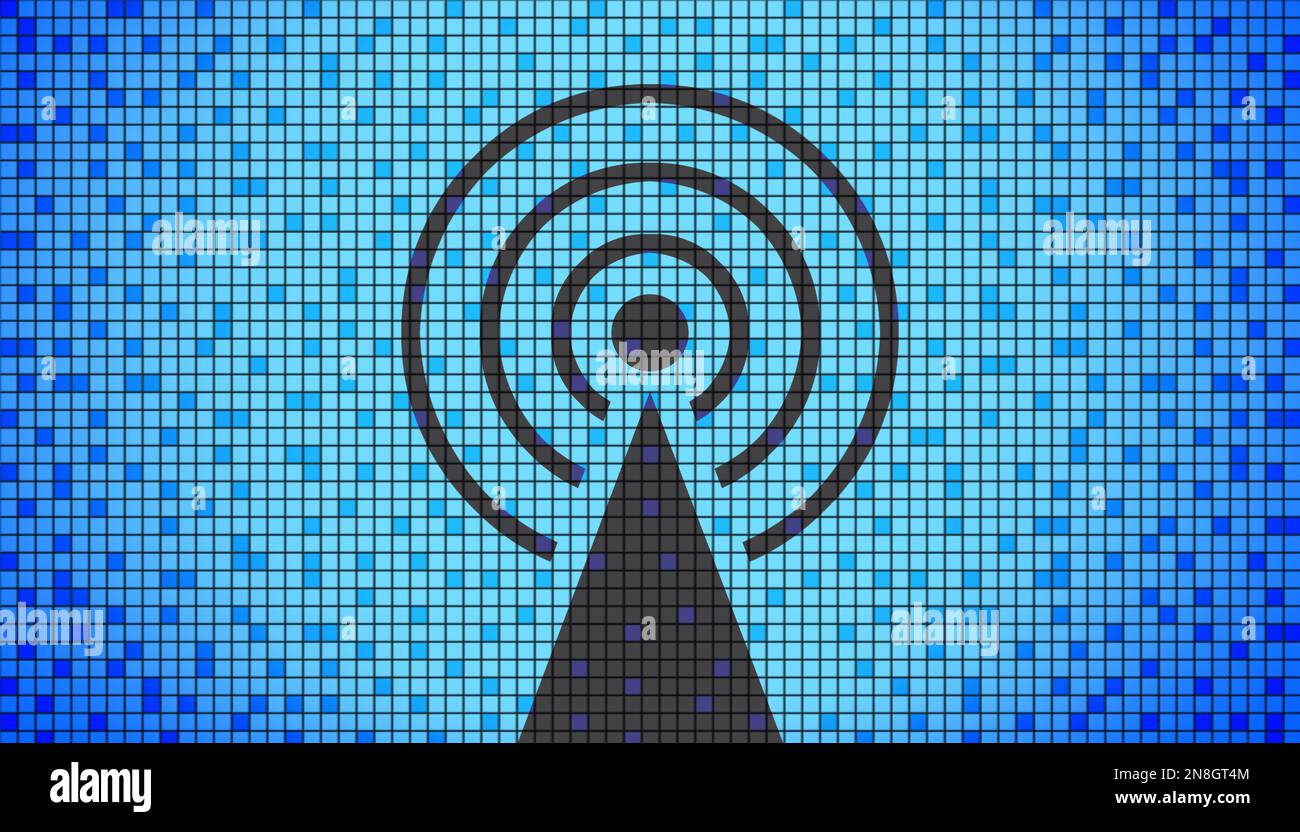 5G Fast speed wireless internet connection and technology concept. 3d ...