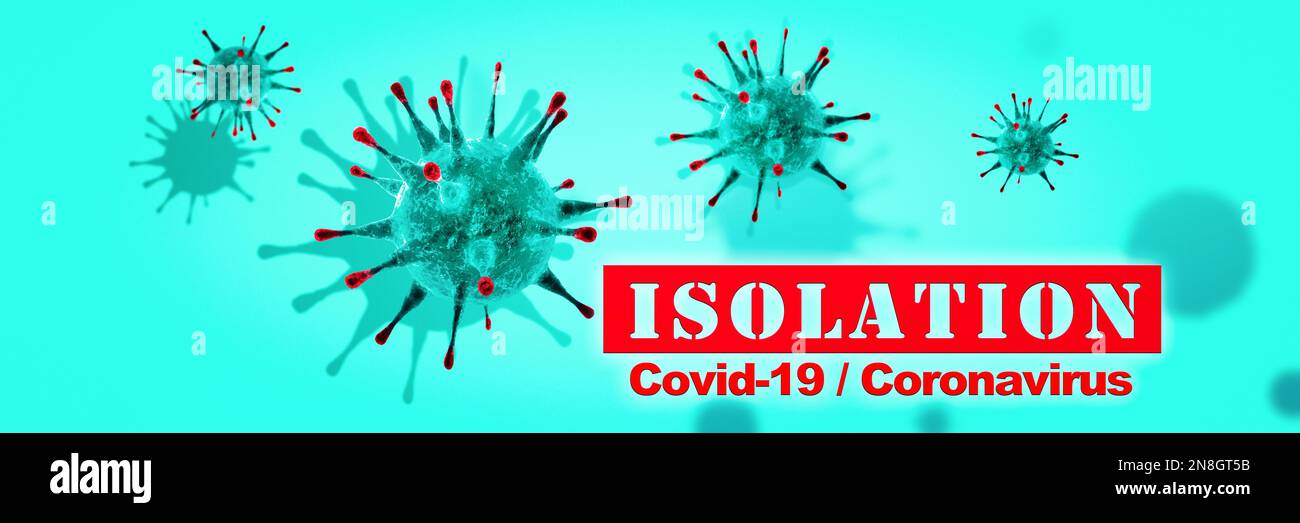 Dangerous corona virus, SARS pandemic risk concept. 3D illustration ...