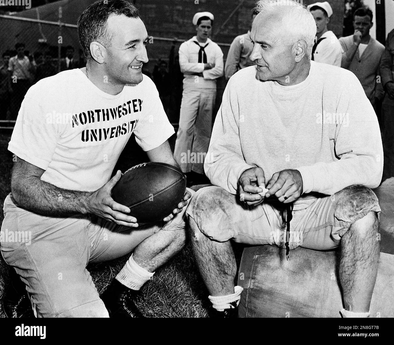 Tom Harmon, left, who broke Red Grange?s Western Conference scoring ...