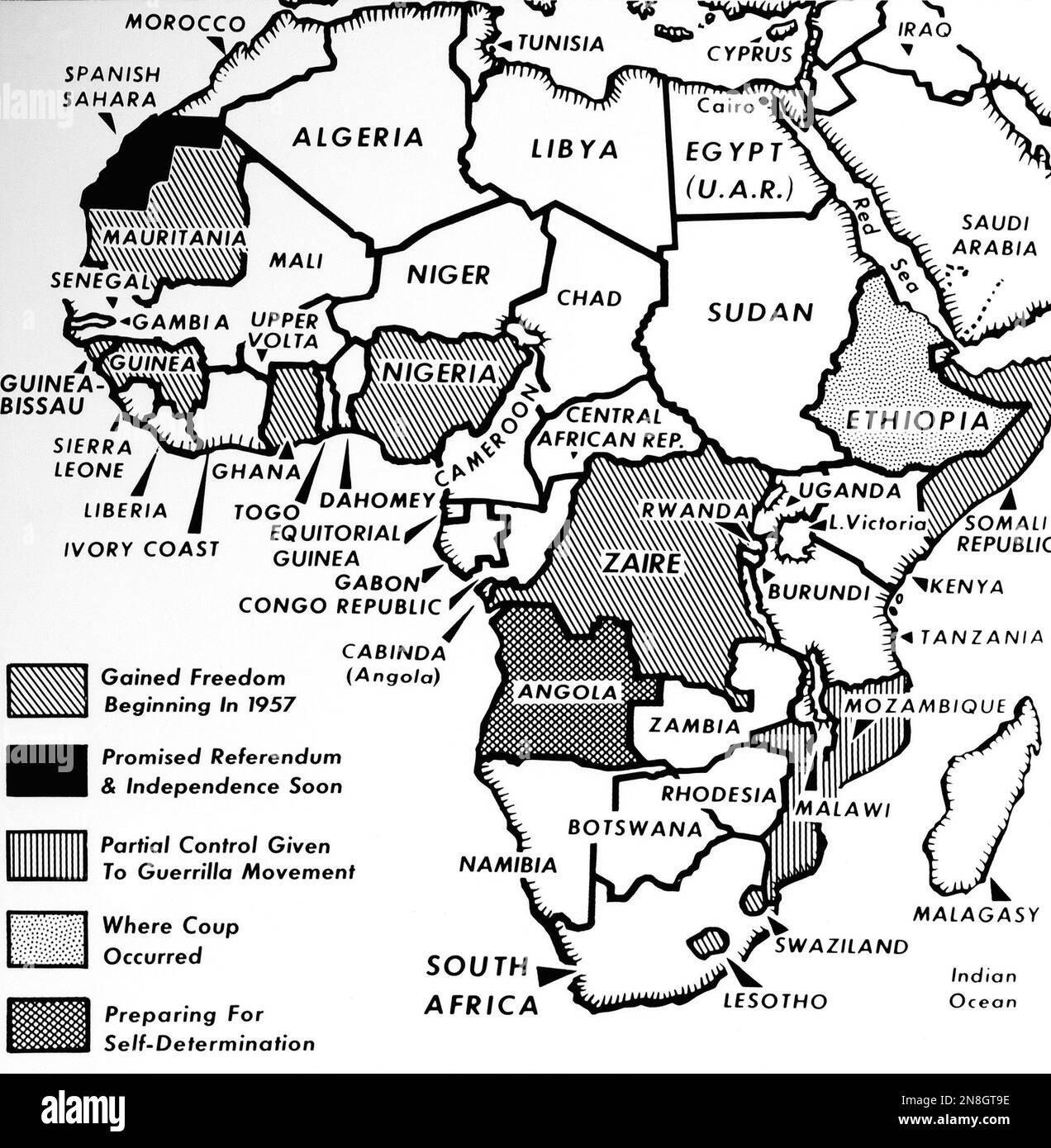 Map shows the changing face of Africa as the trend of rising African ...