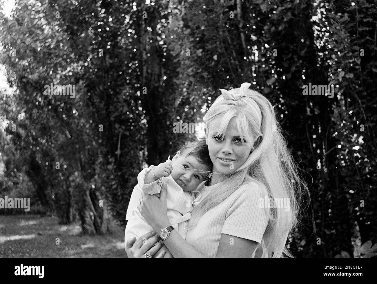 Swedish actress Britt Eklund and her infant daughter, Victoria Sellers ...