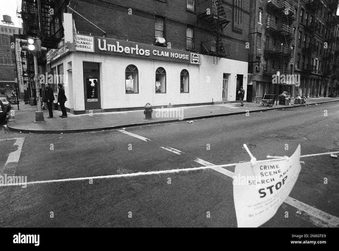 The area around Umberto's Clam House in the Little Italy section of ...
