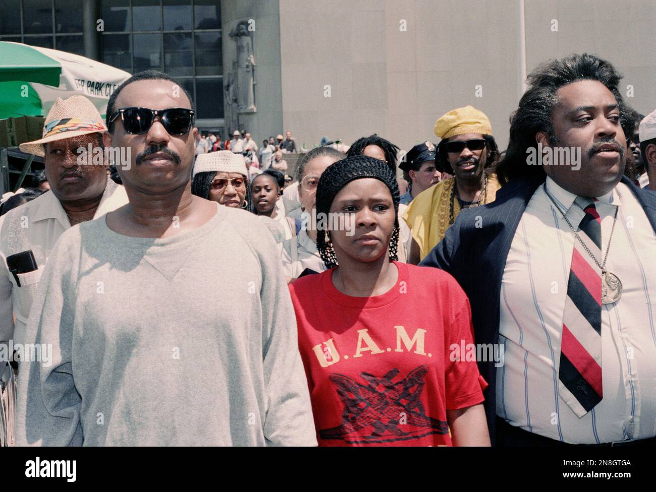 Parents of Yusuf Hawkins, Moses Stewart and Diane Hawkins, leave court ...