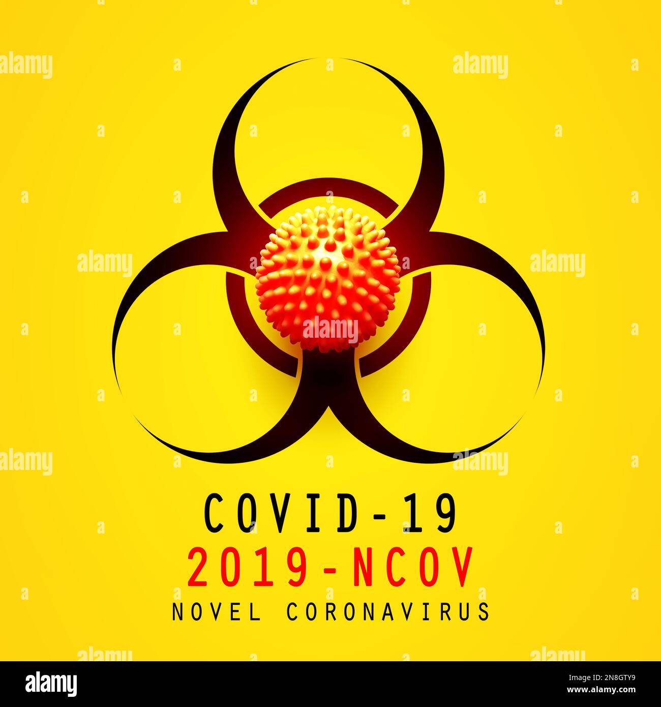 Dangerous corona virus, SARS pandemic risk concept. 3D illustration ...