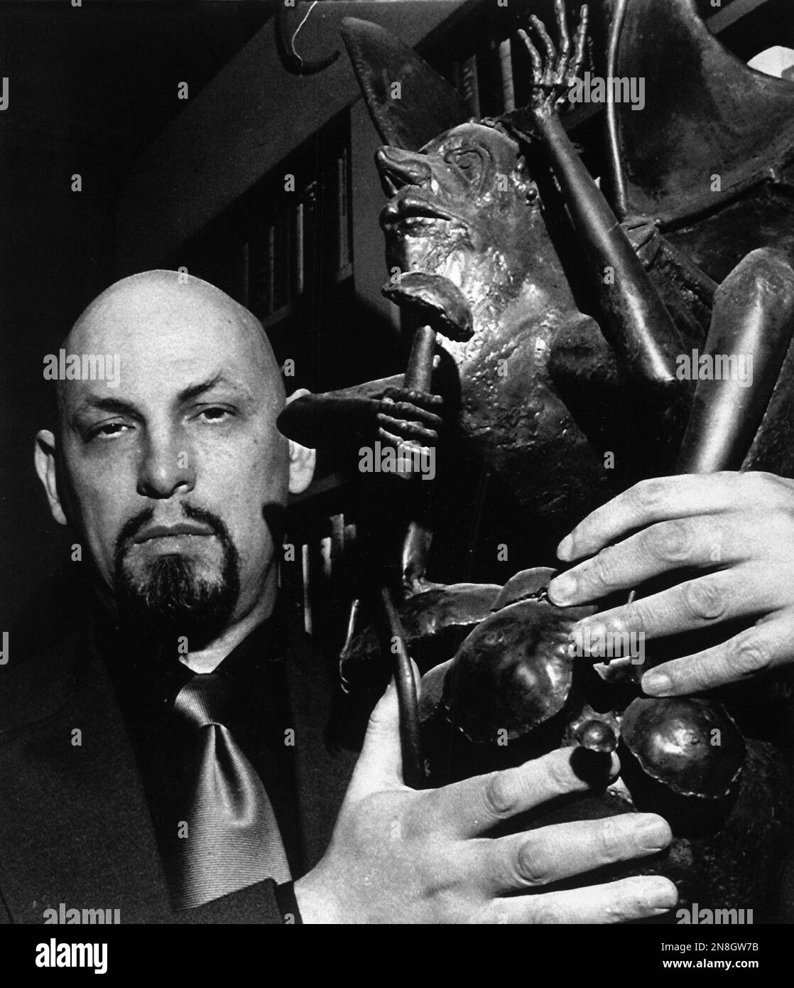Founder of the Church of Satan, Anton LaVey, is seen at home in San ...