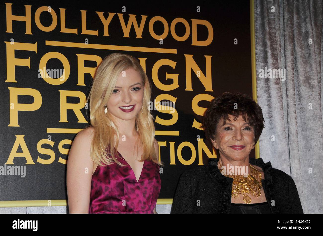 Francesca Eastwood at left, and Dr. Aida Takla-O'Reilly attend HFPA and ...
