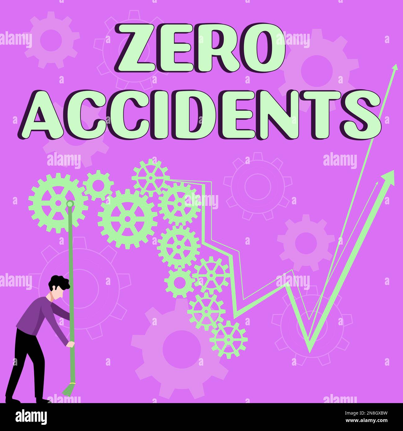 Text sign showing Zero Accidents. Business overview important strategy ...