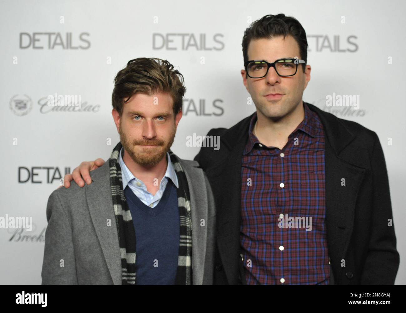 Corey Moosa, left, and Zachary Quinto attend DETAILS Hollywood ...
