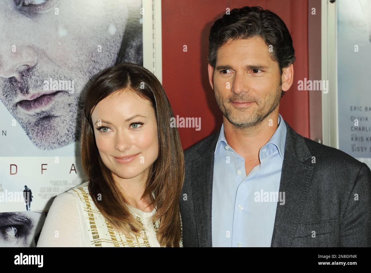 Olivia Wilde, left, and Eric Bana attend the premiere of "Deadfall" at ...