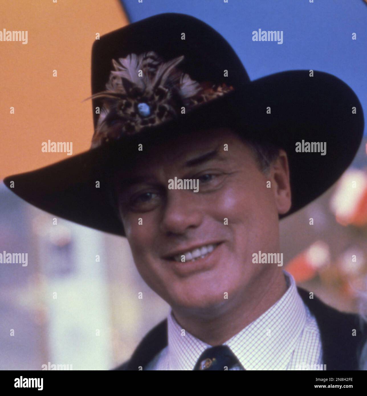 American actor Larry Hagman, who features in the TV Series Dallas as J ...