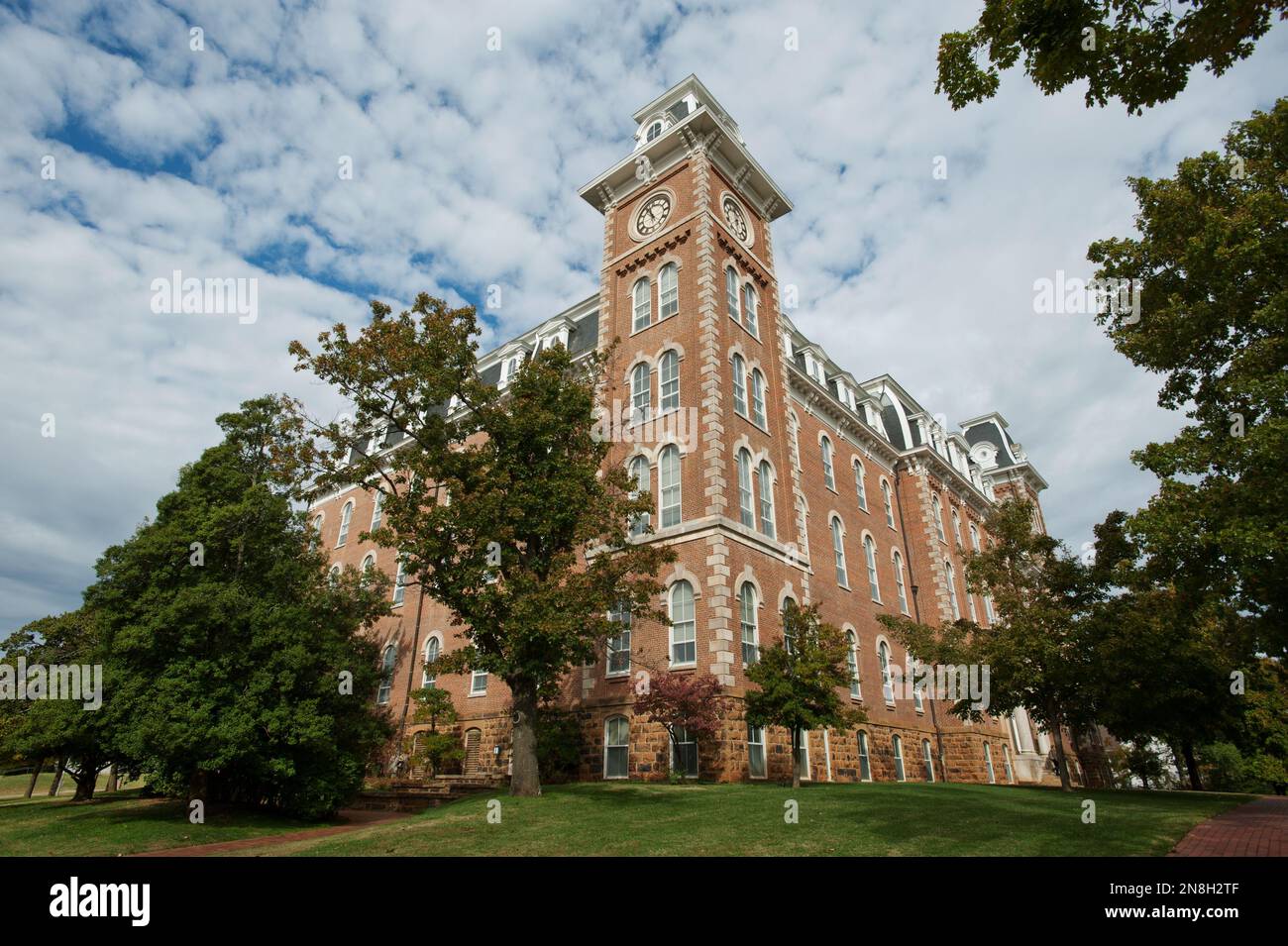 The Old Main clock tower, the oldest building on the University of ...