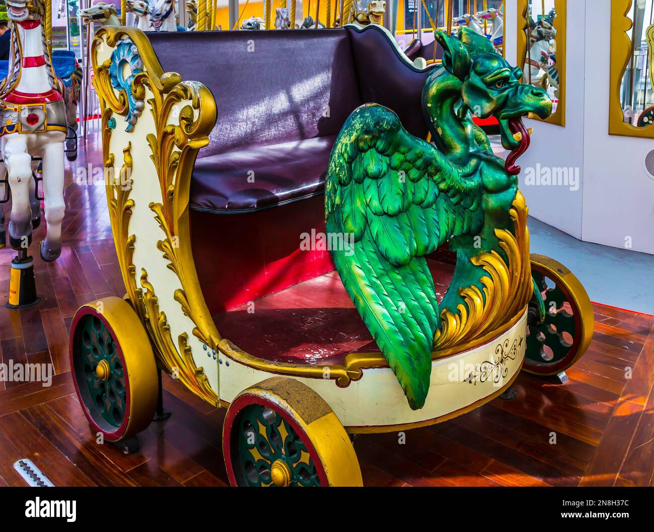 Carrousel Dragon Ride Stock Photo - Alamy