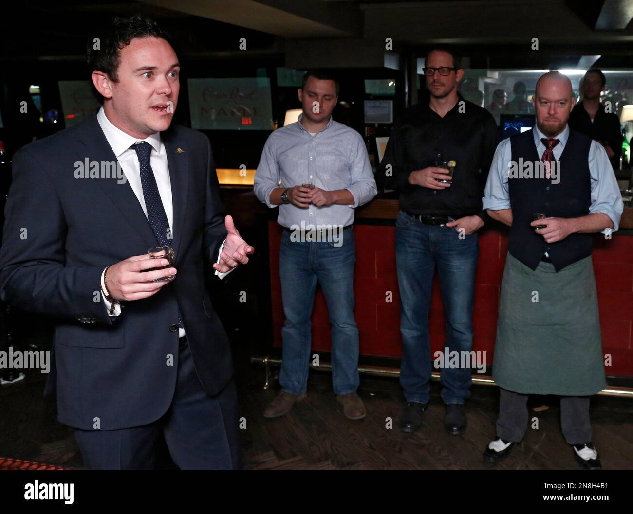 Gerry Graham, Master of Whiskey, Crown Royal makes a toast with Crown ...