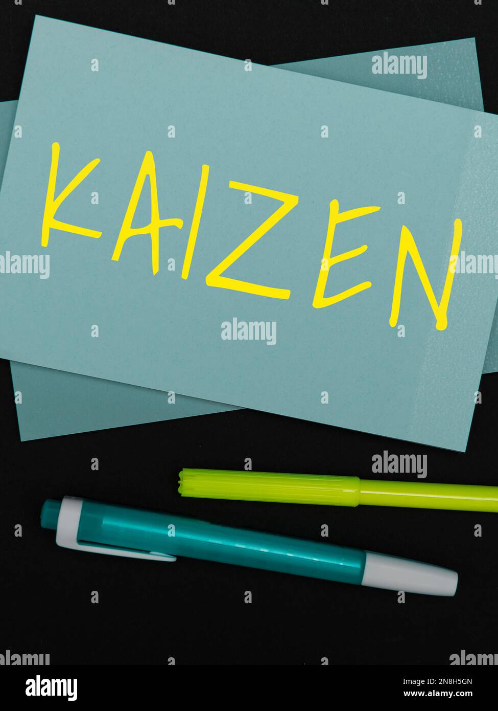 Conceptual display Kaizen. Word Written on a Japanese business ...