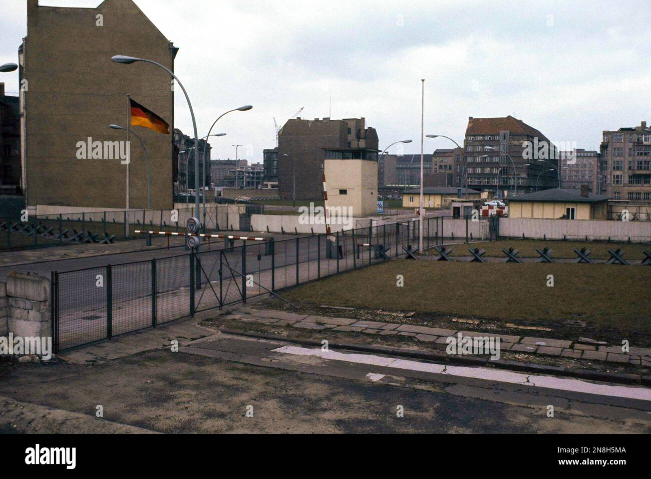 The East German crossing point of the Berlin Wall for foreigners at ...
