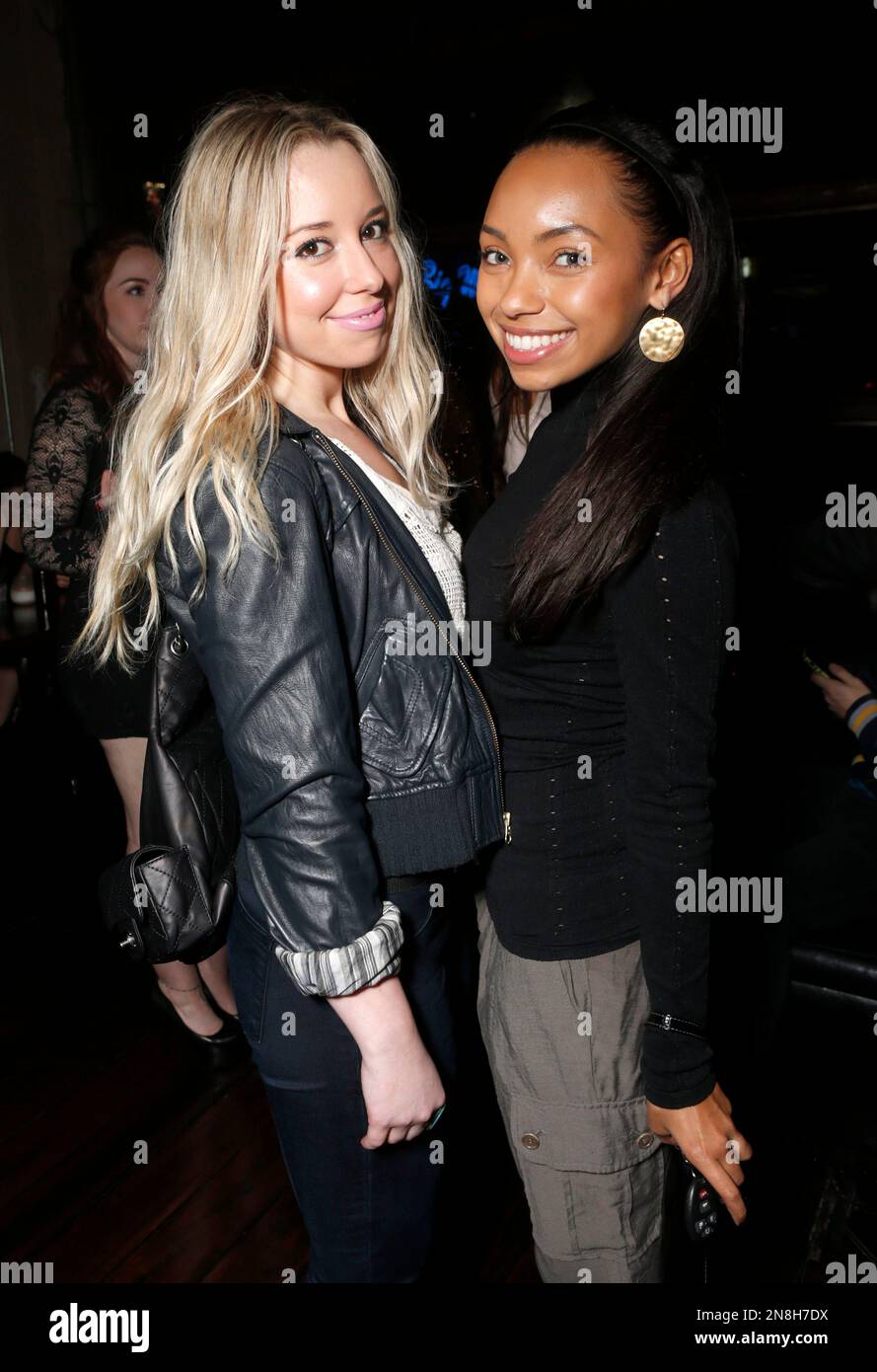 Skyler Shaye and Logan Browning attend a surprise birthday party for ...