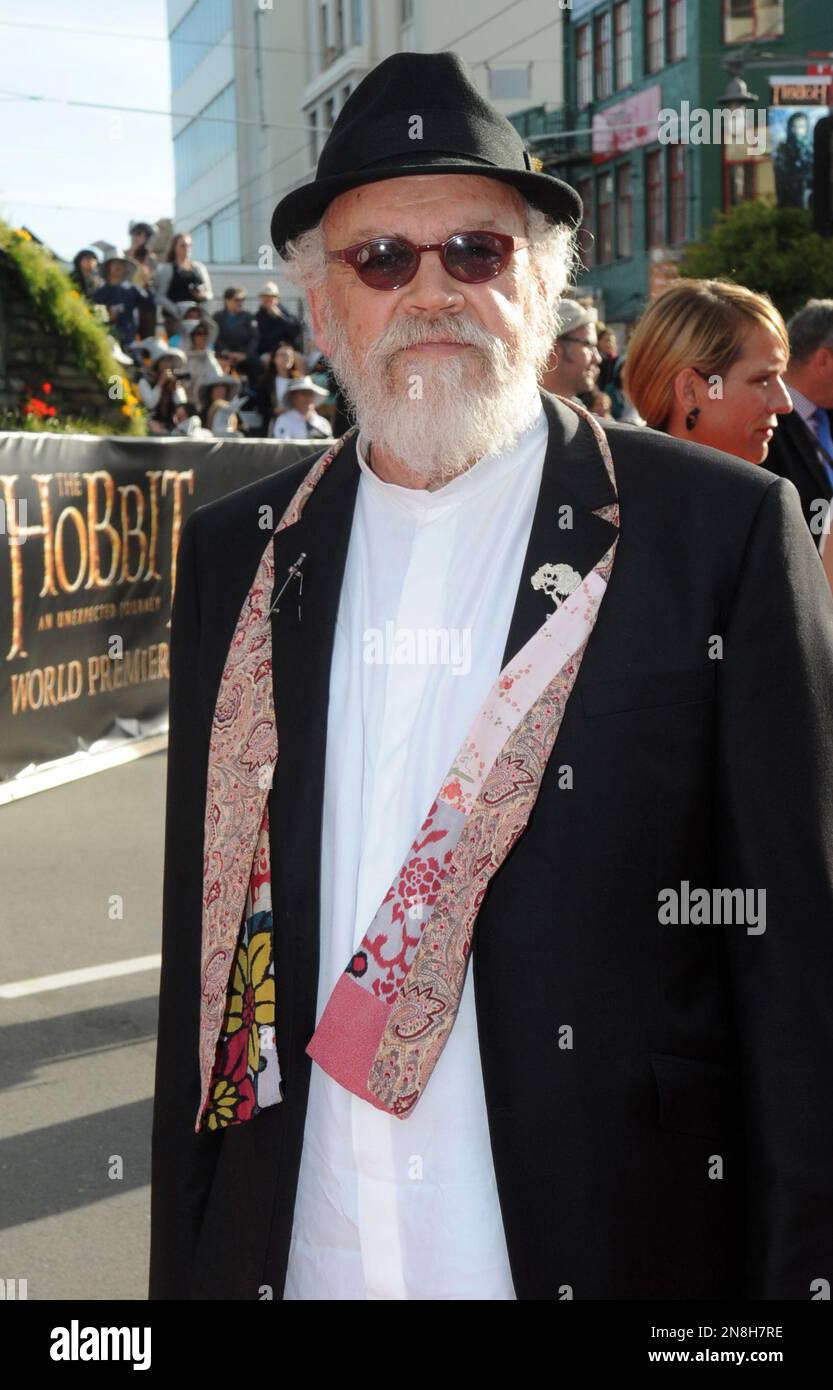 Cast member John Callen who plays Oin on the red carpet at the premiere ...