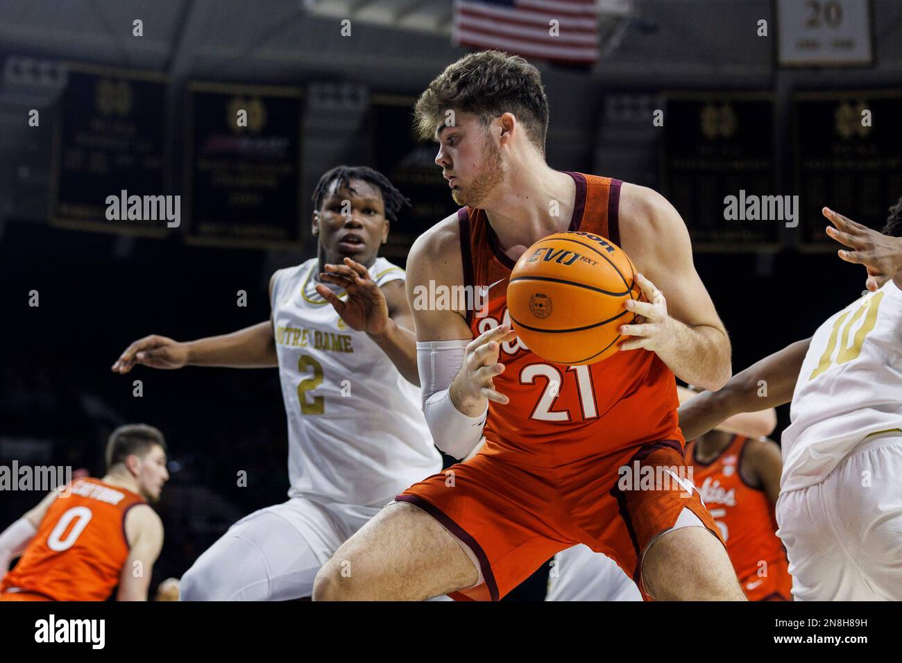 South Bend, Indiana, USA. 11th Feb, 2023. Virginia Tech forward Grant ...