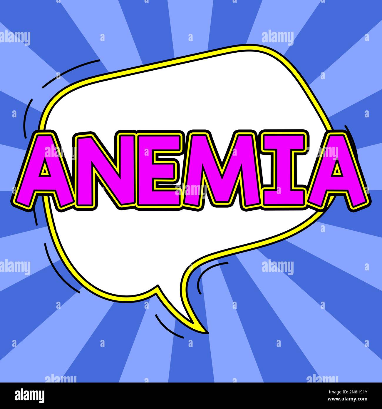 Sign displaying Anemia. Concept meaning condition where there ...