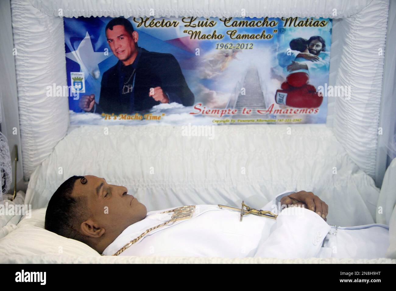 The body of former boxing champion Hector “Macho” Camacho lies in an ...