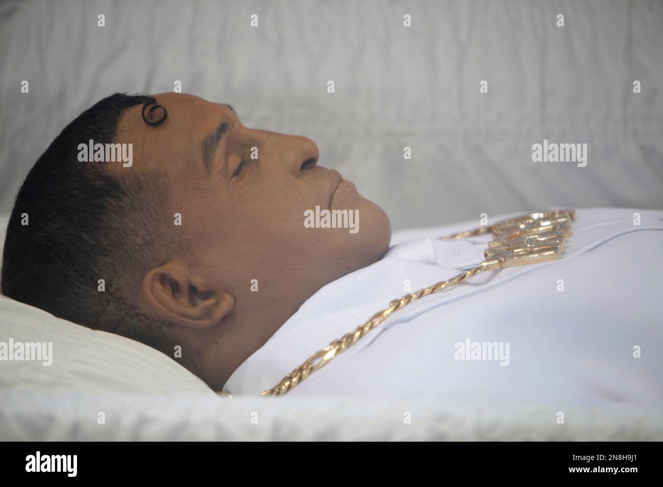 The body of former boxing champion Hector “Macho” Camacho lies in an ...