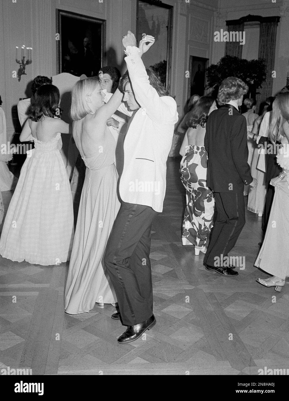 Susan Ford, daughter of Gerald Ford dances with her escort Billy Pifer ...