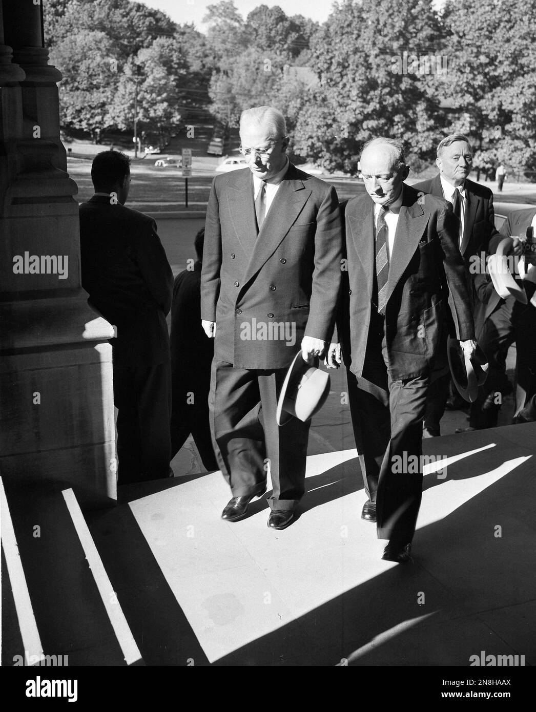 Supreme Court Chief Justice Earl Warren, left, and Justice Hugo L ...
