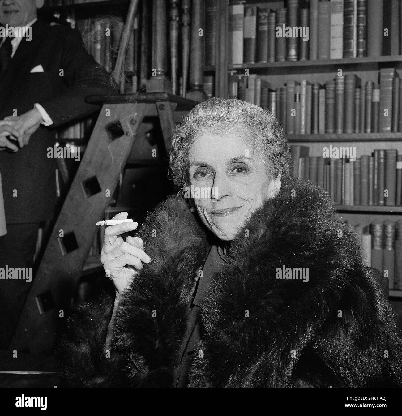 Danish author Baroness Karen Blixen is seen in the Rockefeller ...