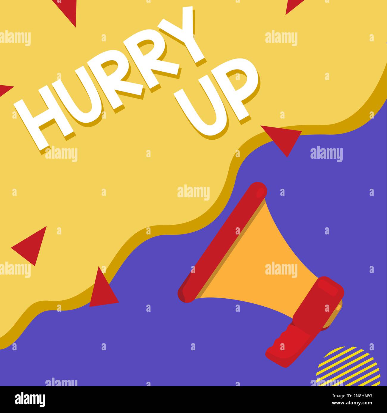 Text showing inspiration Hurry Up. Business idea asking someone to do a ...