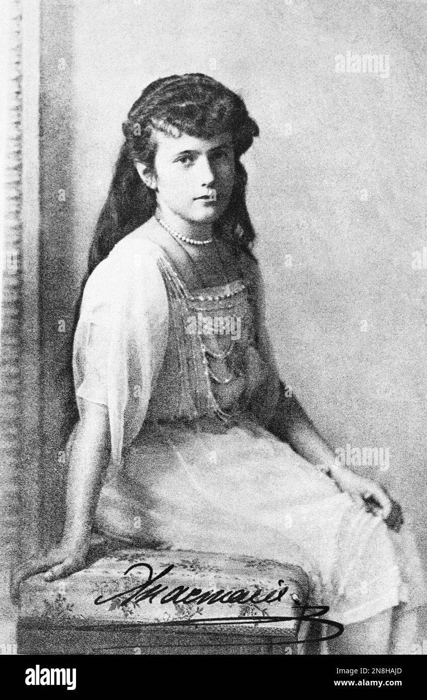 The Grand Duchess Anastasia of Russia is shown in this portrait, taken ...