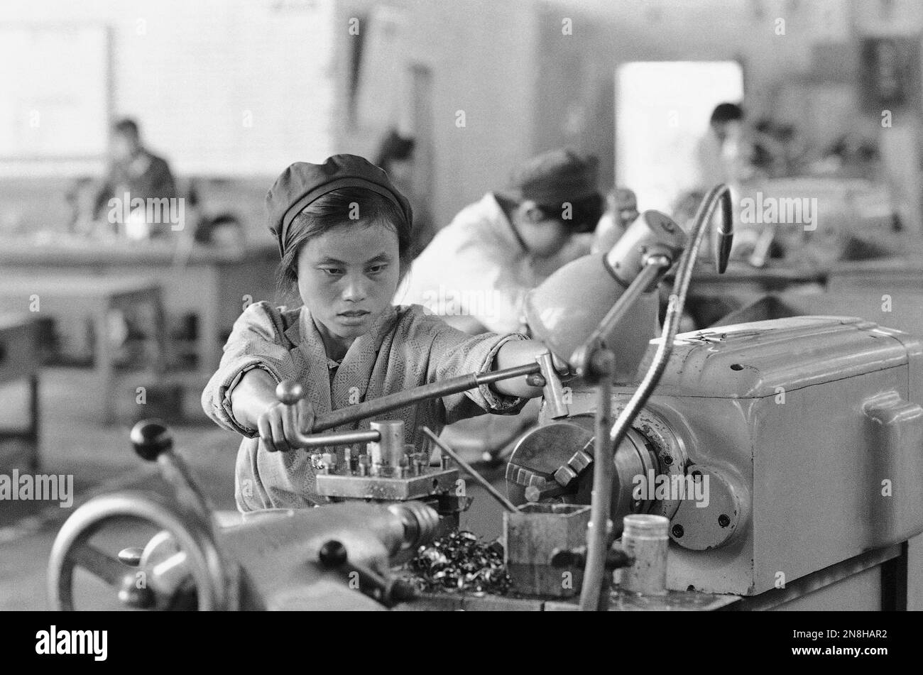 In this northwest China precision valve factory, shown Sept. 9, 1985 ...
