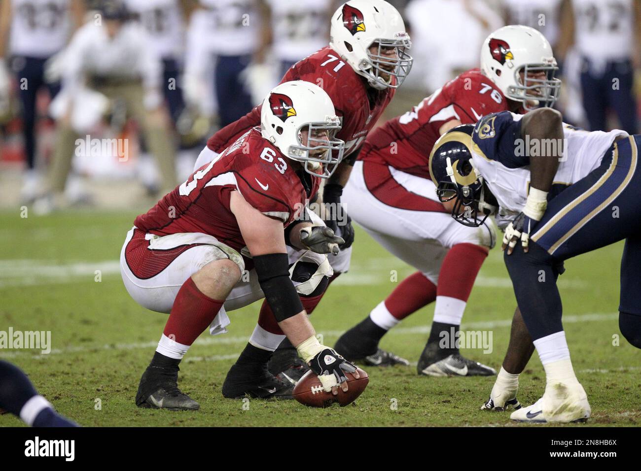 Arizona Cardinals, from left, Lyle Sendlein, Daryn Colledge and Nate ...