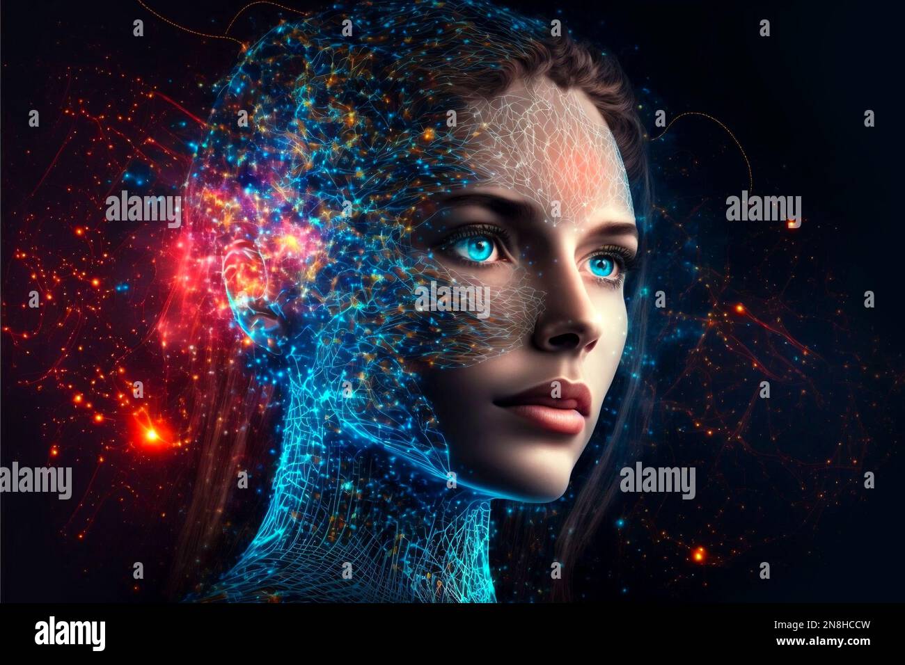 Fiber optic neural network hi-res stock photography and images - Alamy