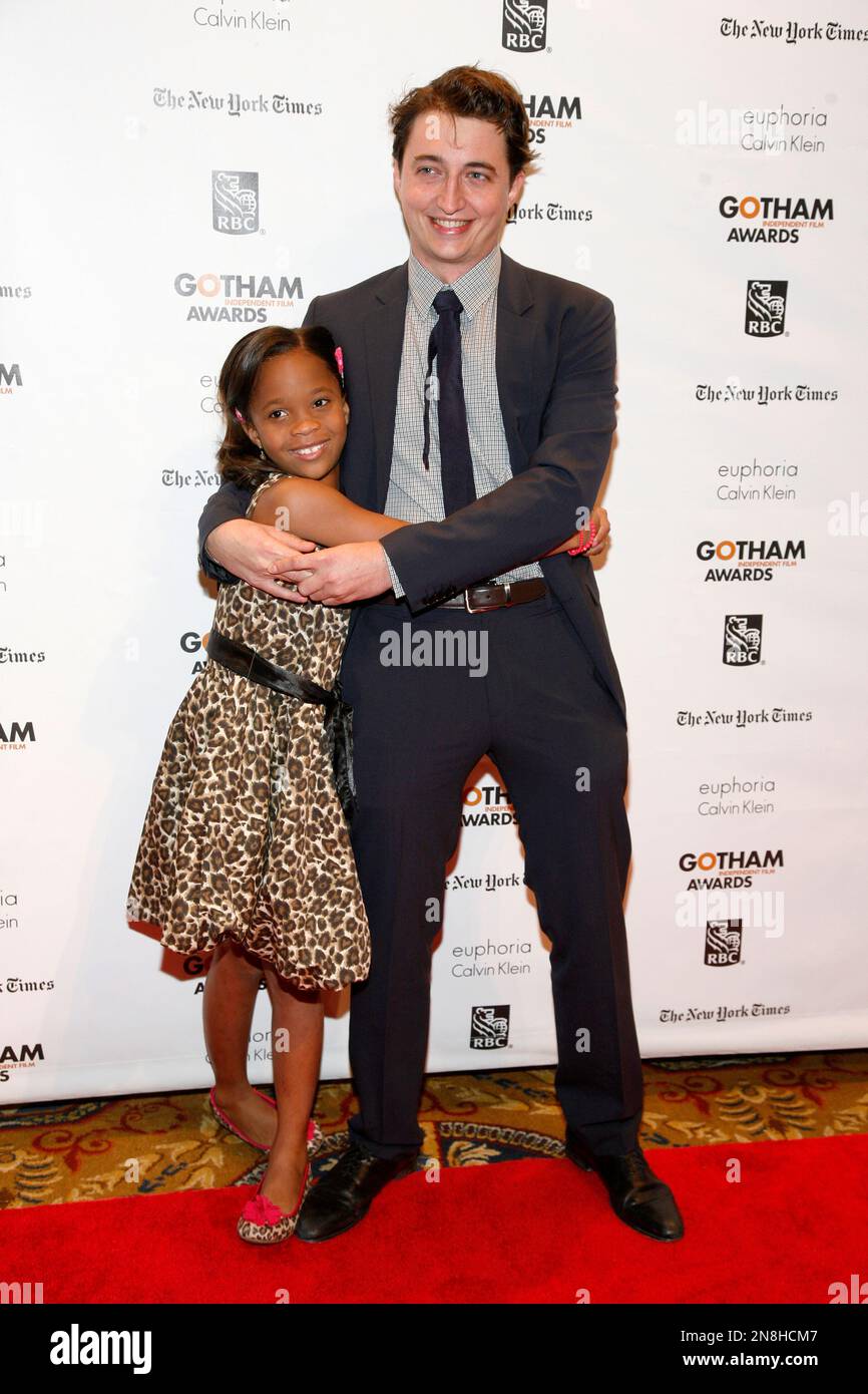 Actress Quvenzhané Wallis, left, and director Benh Zeitlin, right ...