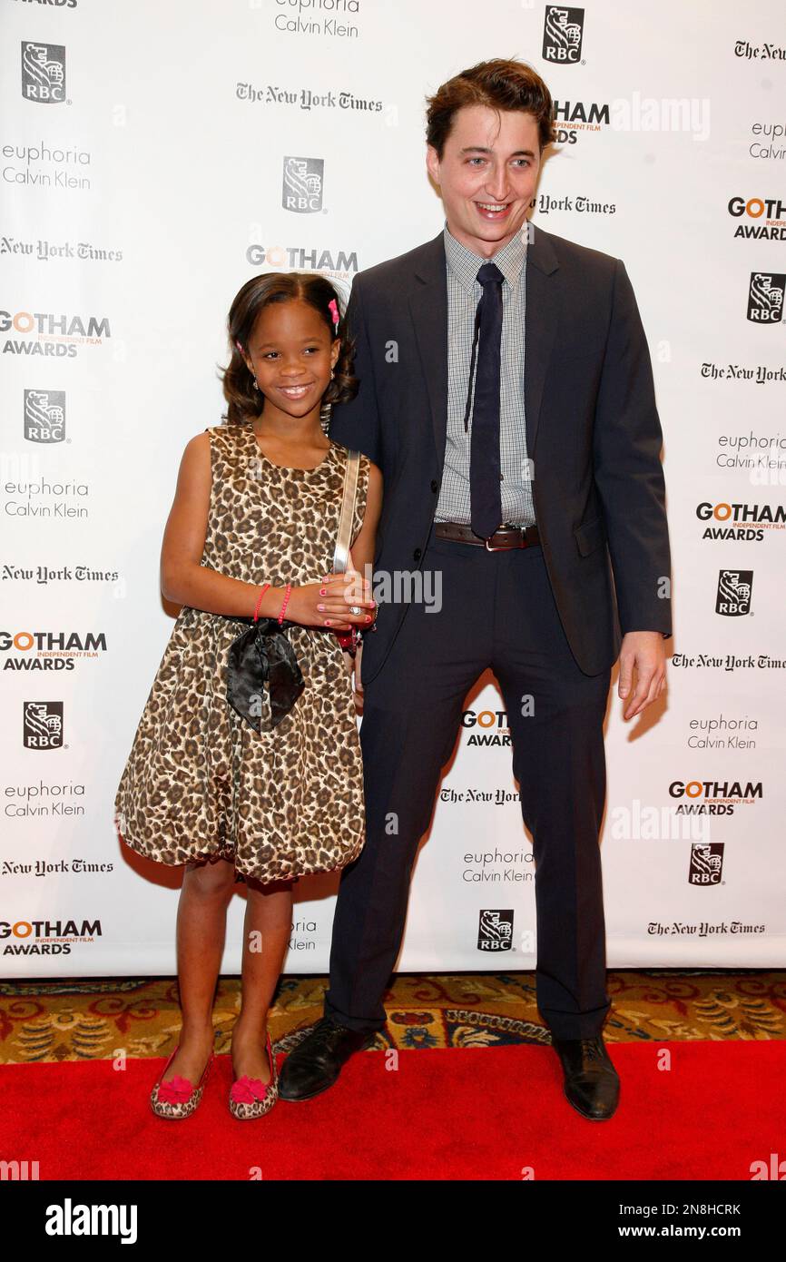 Actress Quvenzhané Wallis, left, and director Benh Zeitlin, right ...