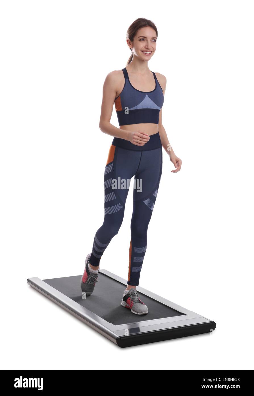 Girl on treadmill Cut Out Stock Images & Pictures - Alamy
