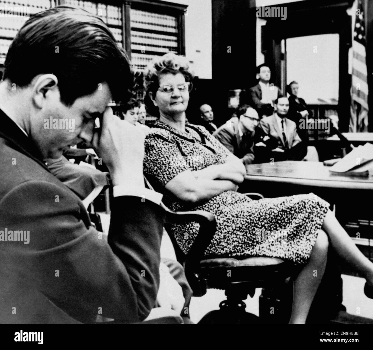 As his mother watches him Frank Duncan closes his eyes as the District ...