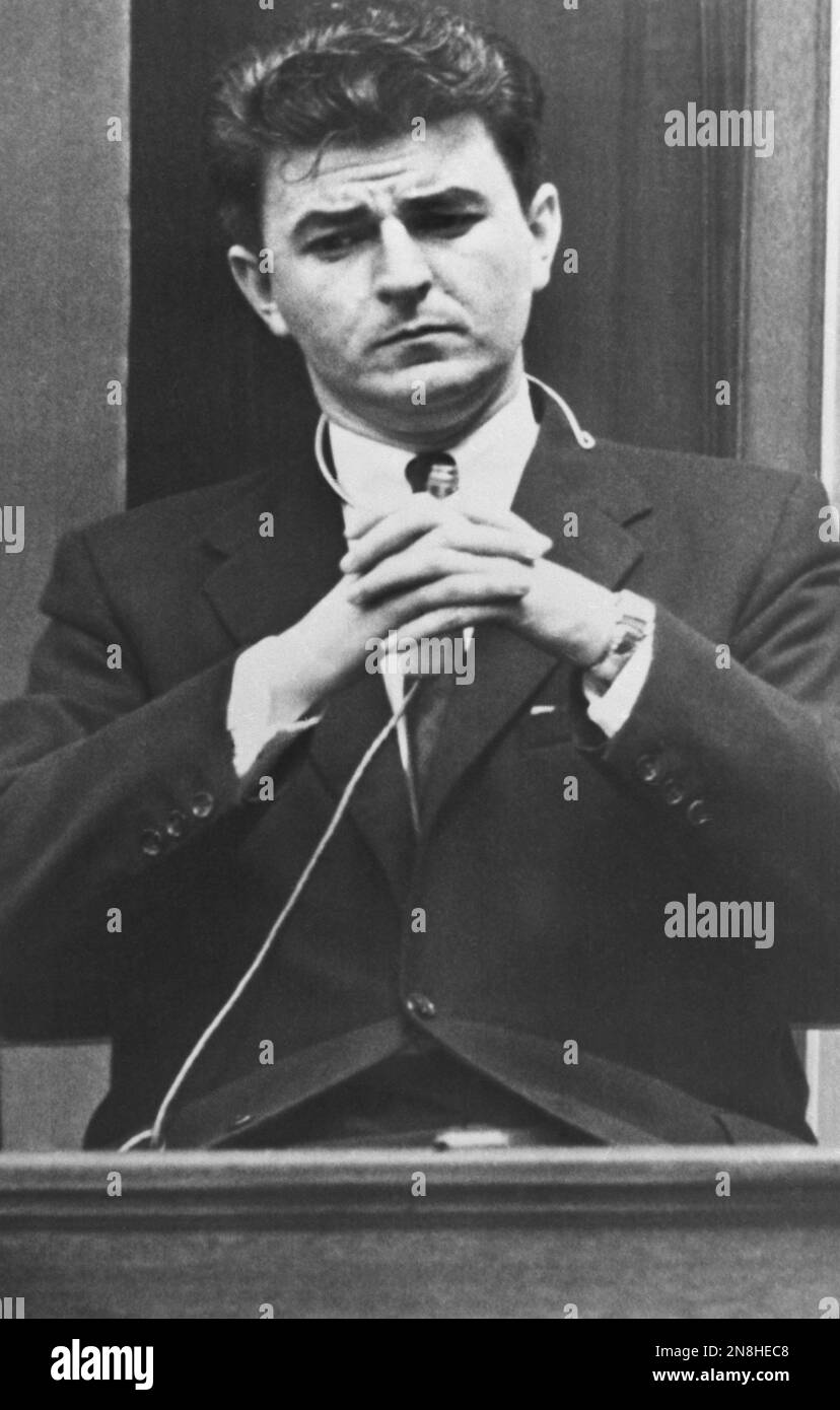 Frank Duncan pauses and thinks before answering the council's question ...