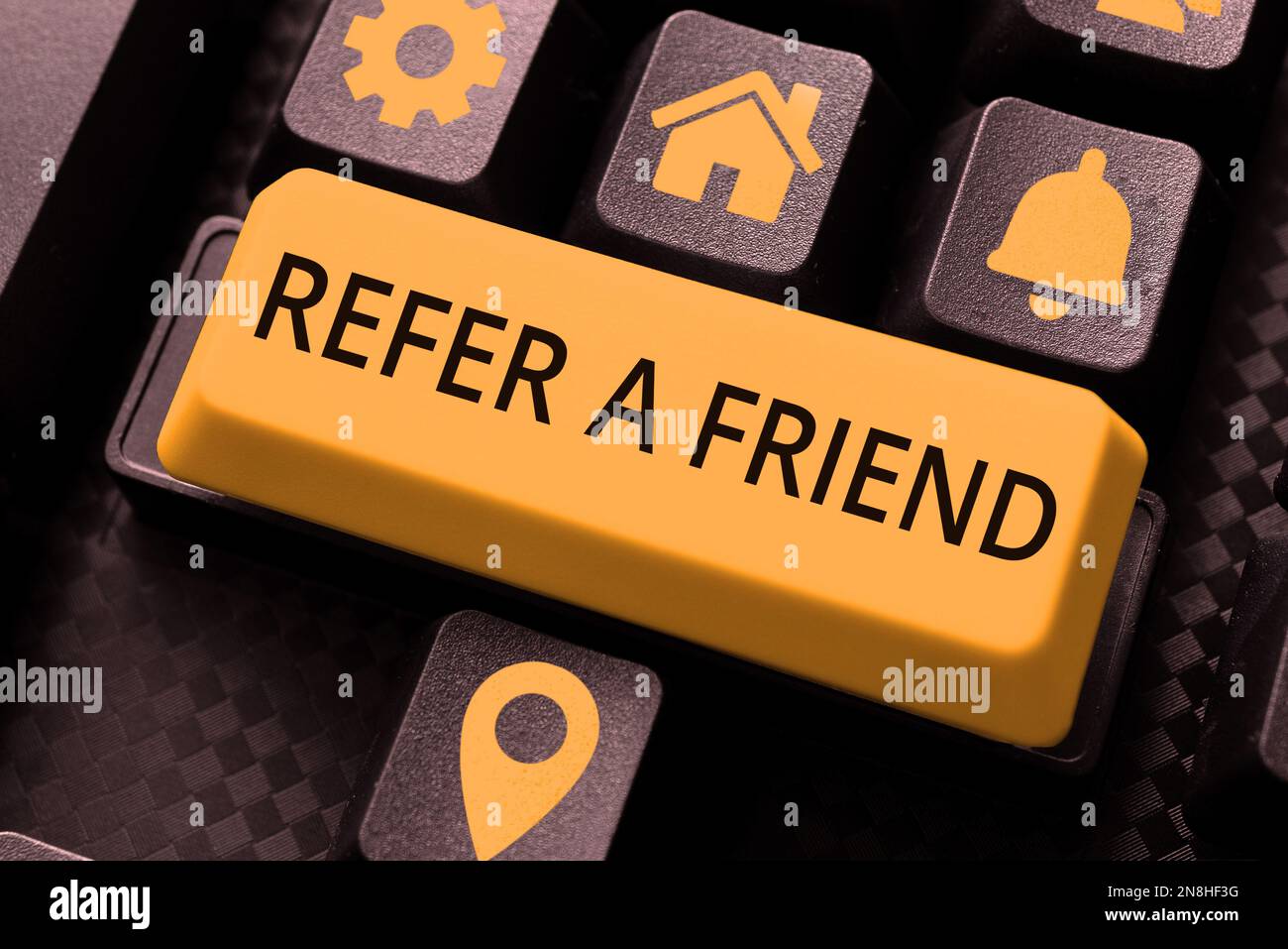 Inspiration showing sign Refer A Friend. Business idea Recommendation ...