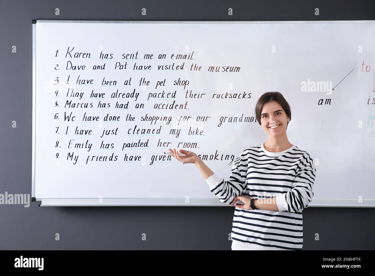 English grammar classroom wall hi-res stock photography and images - Alamy