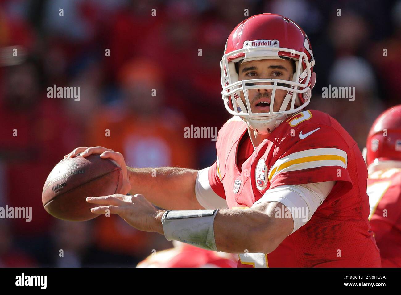 Kansas City Chiefs quarterback Brady Quinn throws during the first half ...