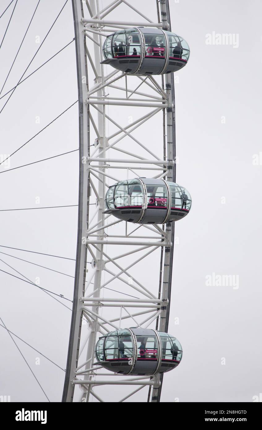Amazing views from the London Eye pods at Southbank London Stock Photo ...
