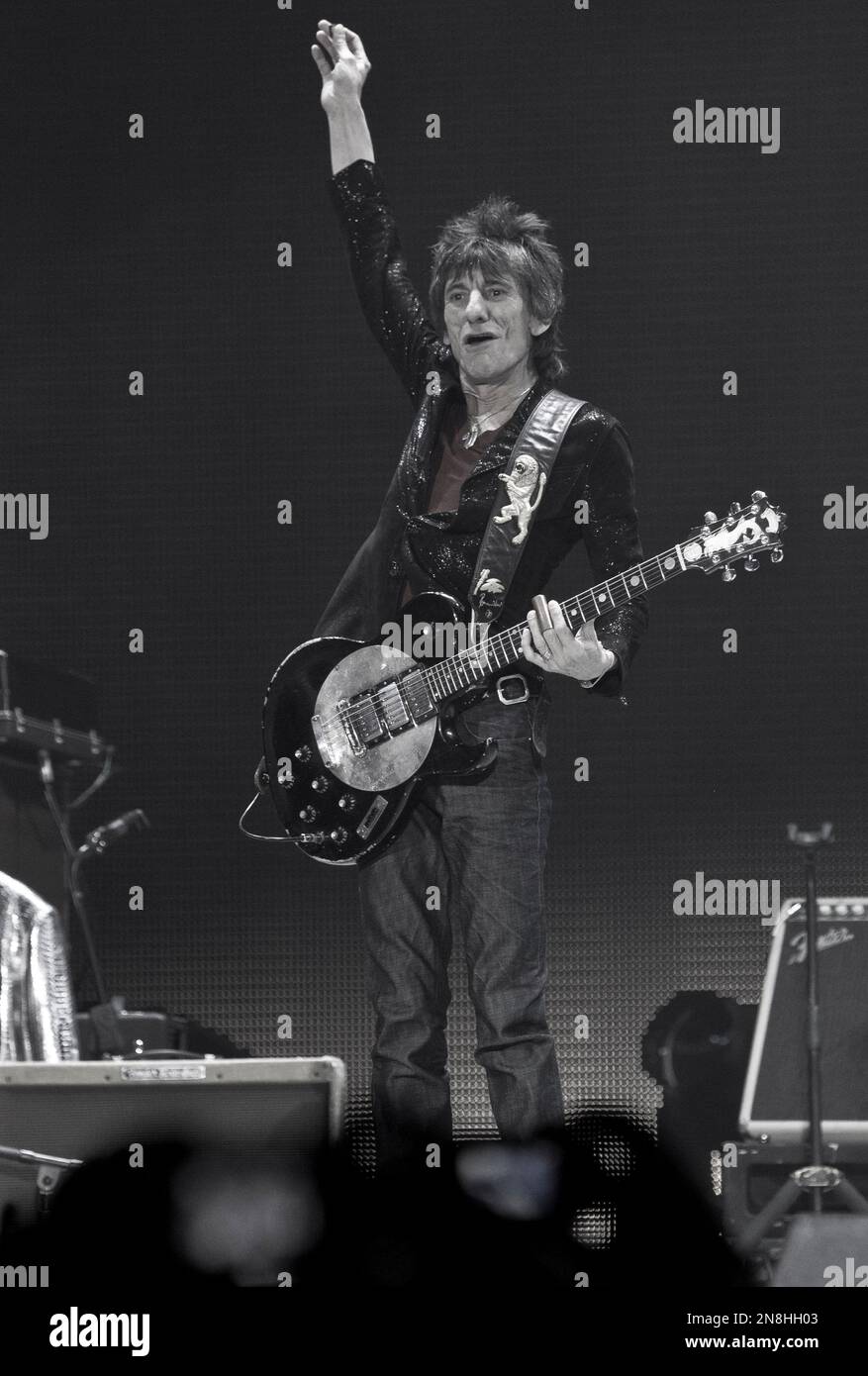 Ronnie Wood of The Rolling Stones performs at the O2 arena in east ...