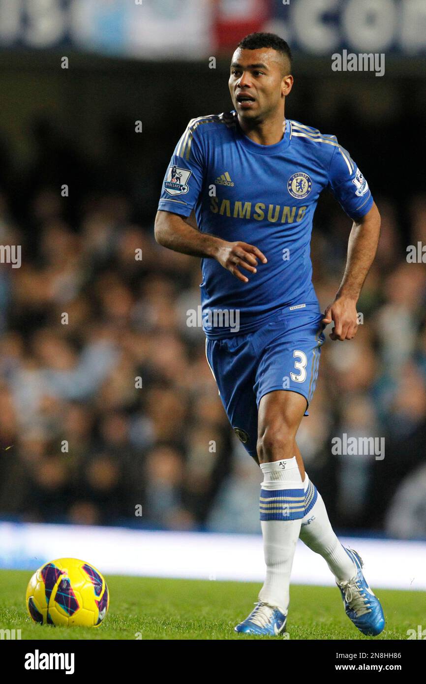Chelsea's Ashley Cole plays against Manchester City during their ...