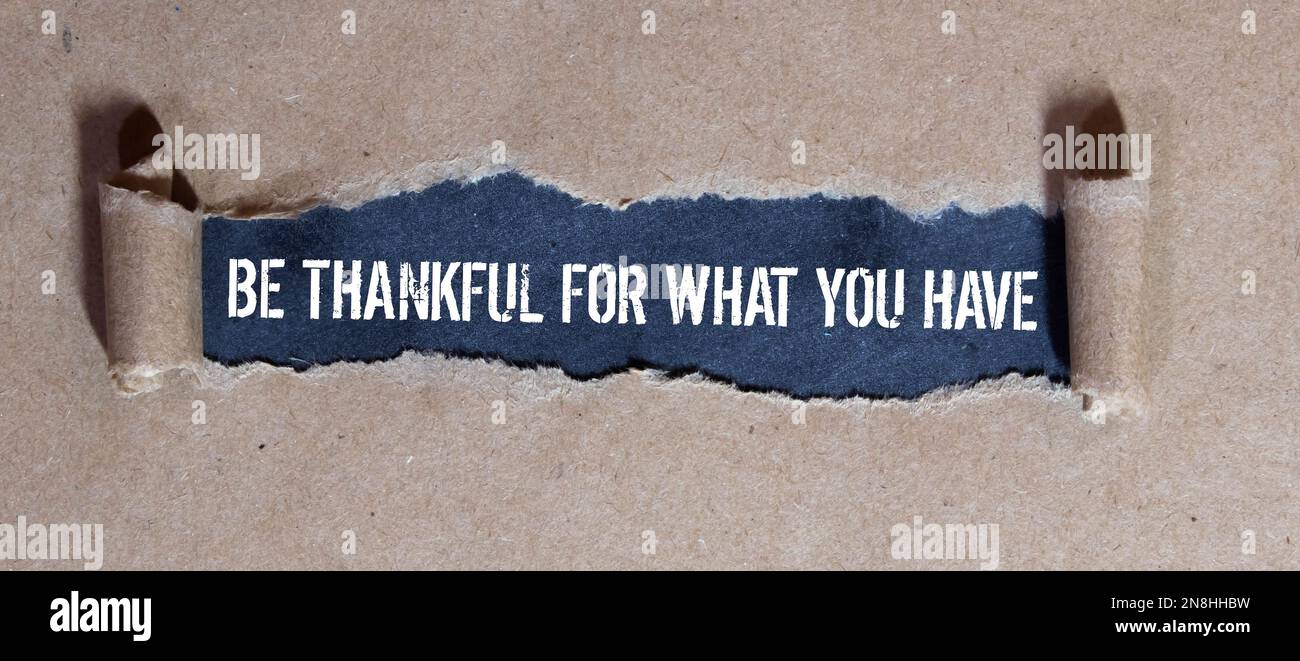 Wooden blocks with words 'Be Thankful for the Life You Have' Stock ...