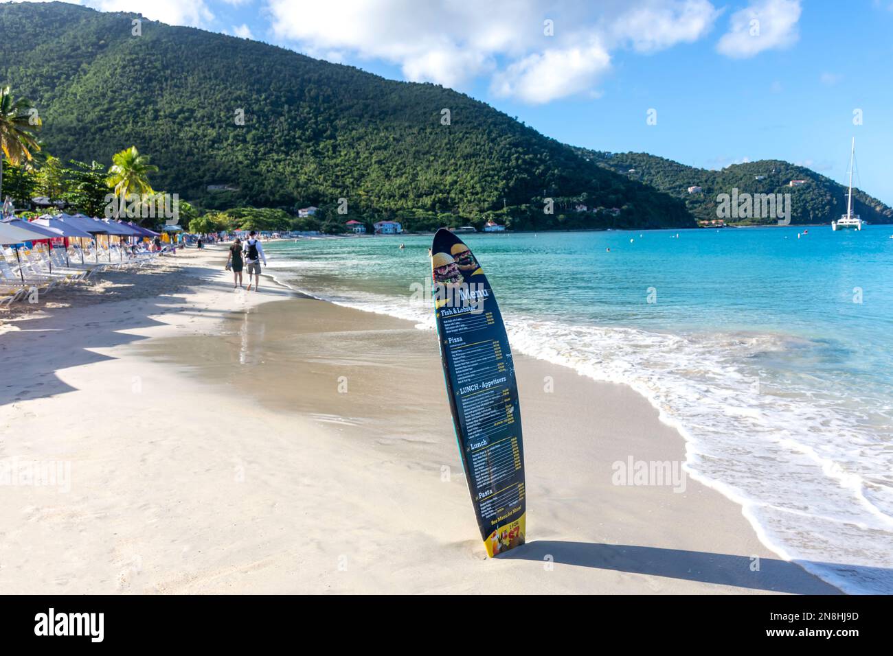 Beach view, Cane Garden Bay, Tortola, The British Virgin Islands (BVI ...